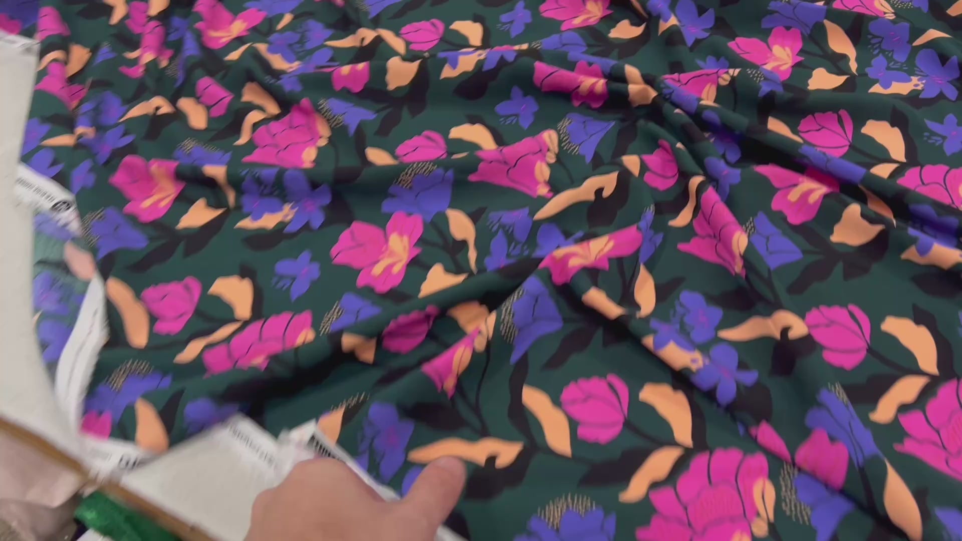 LENZING™ ECOVERO™ AMIRA FLORAL NERID – DARK GREEN - My Little Coupon