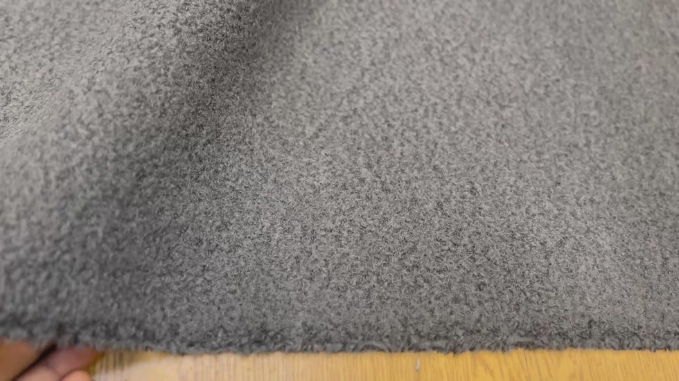 LAINE VIERGE ET BABY LAMA EFFET BOUCLE GRIS CHINE - My Little Coupon