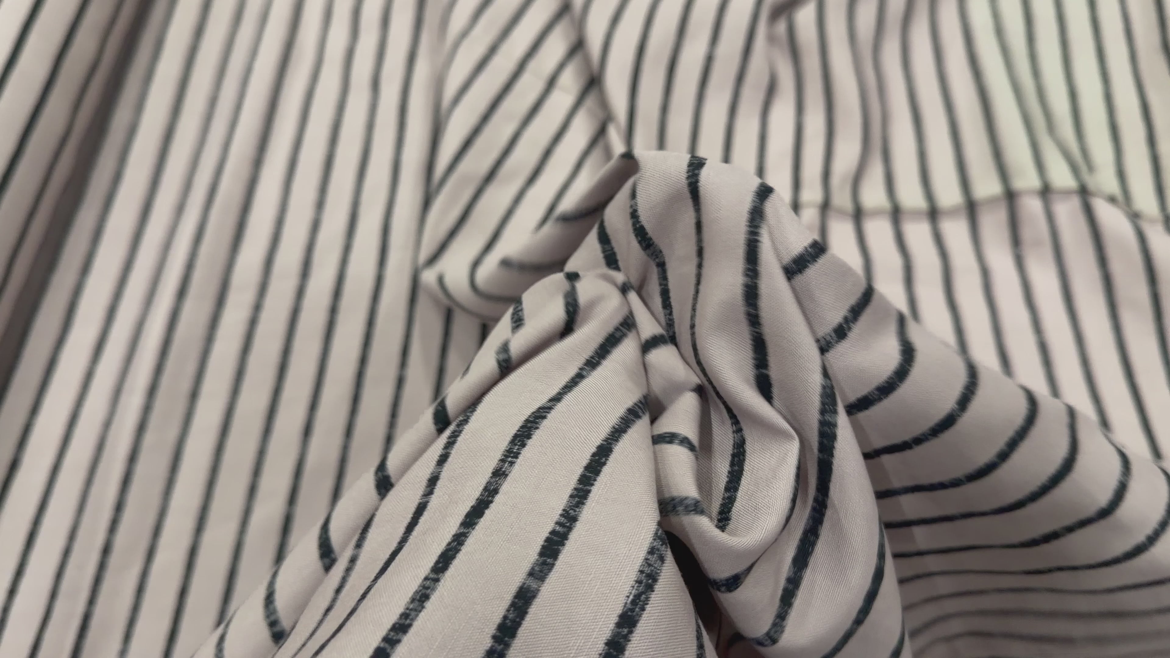 COTON CHEMISIE RAYURES NOIRES FOND BEIGE - My Little Coupon